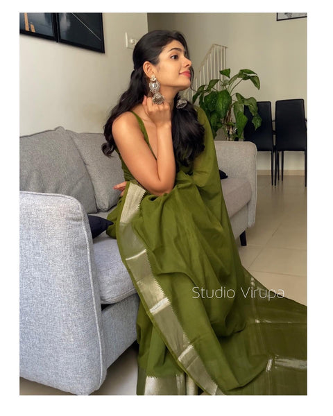 Shop now our Aadhini - Mehndi Green exclusively at Studio Virupa